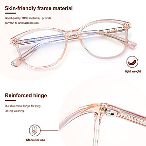 Madison Avenue Blue Light Blocking Glasses Anti Eyestrain UV Glare Blue Light Glasses for Women TV Phone Computer Gaming Eyeglasses (Crystal Brown)