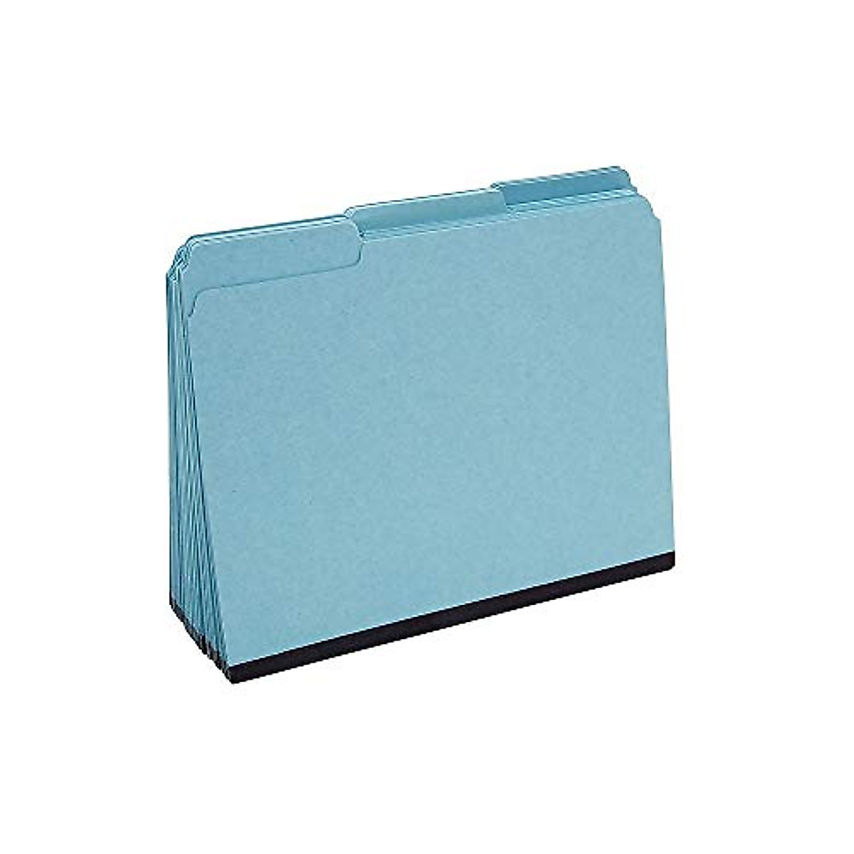 Staples 606798 Pressboard File Folders 3 Tab Letter Blue 25/Box