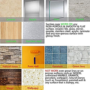 ARCCI Suction Shower Caddy, Shower Shelf Basket with Hooks, Wall Mounted Bathroom Organizer - 304 Stainless Steel Shower Rack for Shampoo, Conditioner Razor, 2 Sets