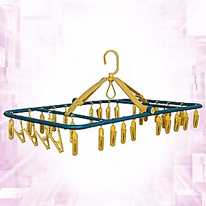 Cabilock Multipurpose Hanger Folding Hangers Pants Rack Hanger Foldable Garment Rack Wall Hangers for Clothes Multipurpose Clothes Hanger Plastic Hanger Drying Rack Coat Hanger to Rotate