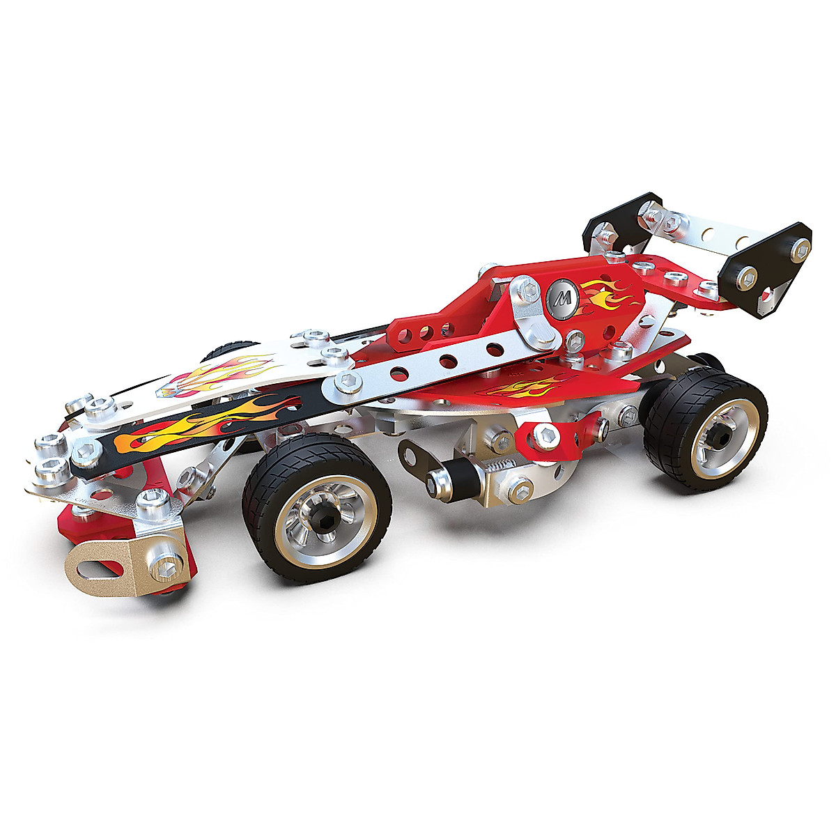 Meccano, 10-in-1 Racing Vehicles STEM Model Building Kit with 225 Parts and Real Tools, Kids Toys for Ages 8 and up