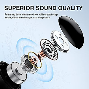 SKEG Wireless Earbuds, T20 Bluetooth Earbuds with 48H Playtime, Premium Sound with Deep Bass, 4-Microphones Design for Call, Wireless Headphones with Game Mode, IPX7 Waterproof Headphones for Sports