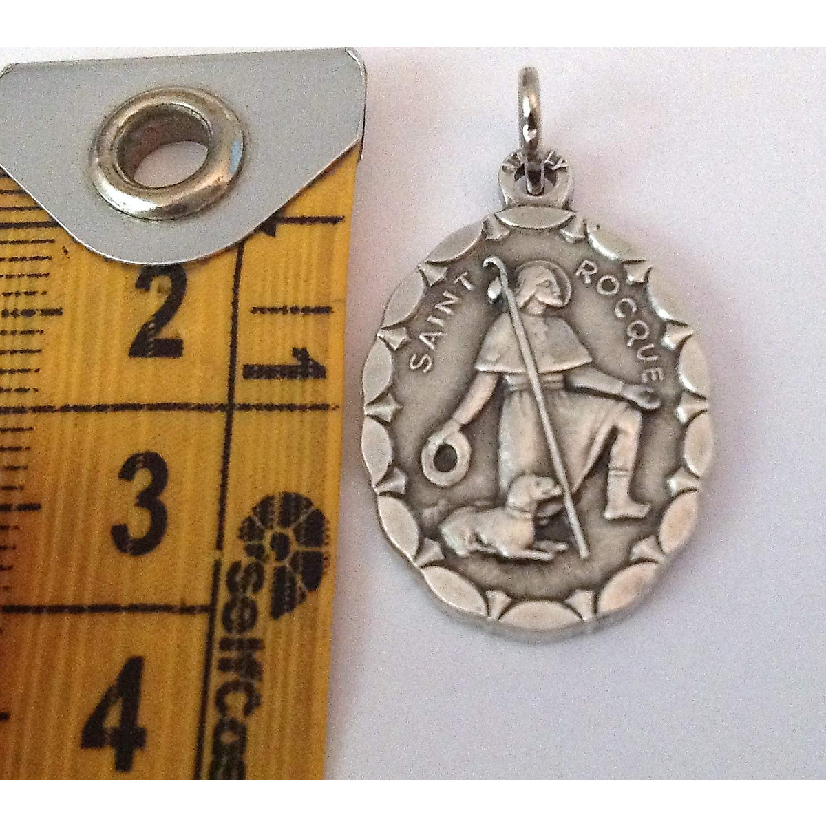 SAINT ROCH OF MONTPELLIER OVAL SHAPE MEDAL - 100% MADE IN ITALY