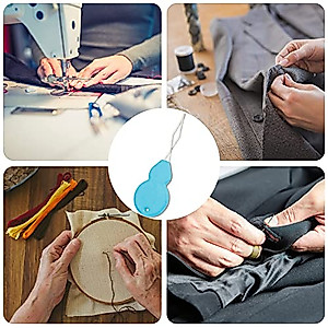 Needle Threader,40 pcs Gourd Shape Needle Threader for Hand Sewing Plastic and Metal Easy Threader,Colorful Needle Threaders for Sewing Machine Embroidery Floss Sewing Easy Needle Threader with Box