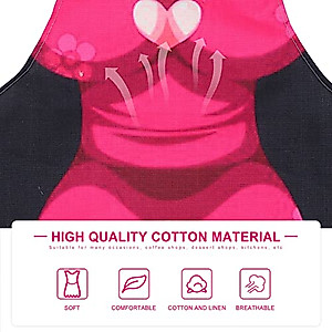 Hemoton Stocking Stuffer Gifts Kitchen Women Funny Adult Bib Apron Party Cooking Apron Funny Kitchen for Cooking BBQ Baking Grilling ( Black ) Grilling Gifts