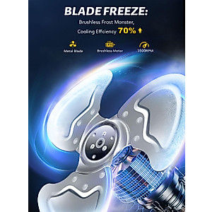 Instern 12" Battery Powered Fan, Portable Rechargeable Cordless Fan, 360° Tilt, 20H Run Time, Waterproof, High Velocity Heavy Duty Metal Floor Fan for Camping Hurricane Home Warehouse