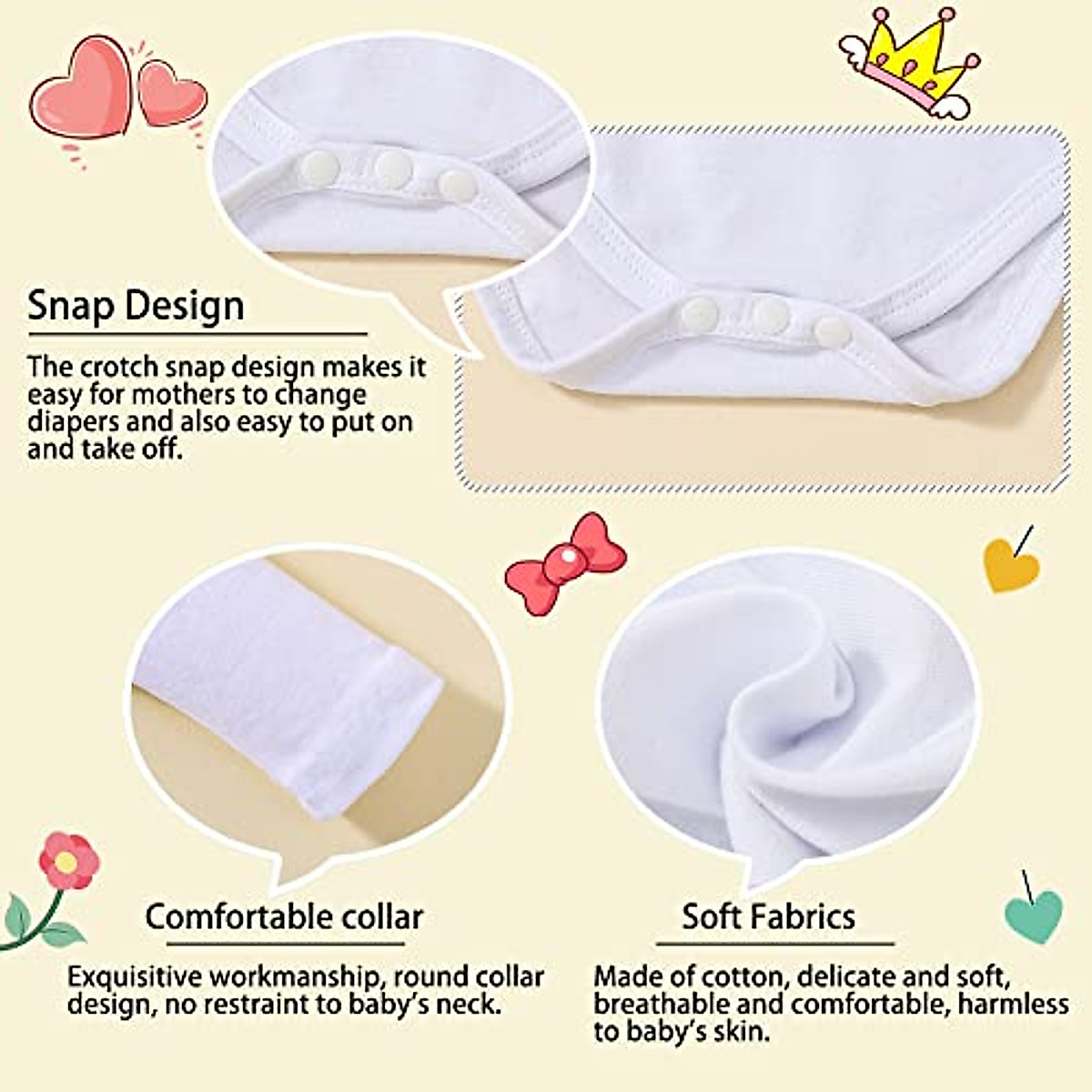 XIFAMNIY Baby Girls Princess Embroidery Pink Infant Newborn 3PCs Bodysuit Dress Tutu Skirt Coming Home Outfit Set for Fall and Spring