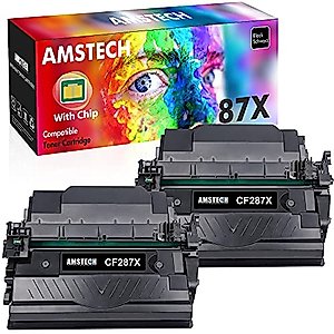 87X Toner Cartridge 2-Pack High Yield Compatible Replacement for HP 87X CF287X 87A CF287A Toner Cartridge for HP Enterprise M506 M506dn M506n M506x M501 M501dn MFP M527 M527dn M527f Printer Black