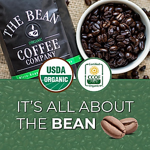 The Bean Organic Coffee Company Vanilla Bean, Medium Roast, Whole Bean Coffee, 16-Ounce Bag