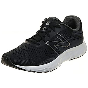New Balance Men's 520 V8 Running Shoe, Black/White, 9 Wide