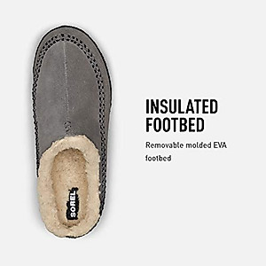 SOREL Men's Falcon Ridge ll Slipper - Quarry, Black - 10