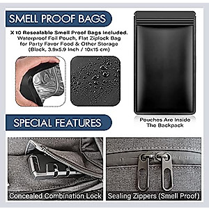 INNOSCENT 100% Smell Proof Backpack (Dark Grey), Large, INS003