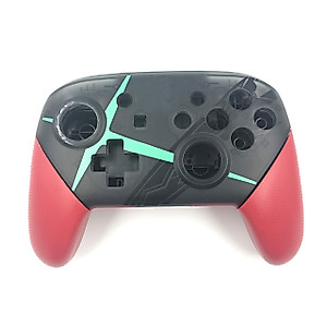 Replacement Full Housing Shell Protective Cover Case Hard Skin Handle Hand Grip Kits for Switch Pro NS Pro Controller (Red - No Logo)