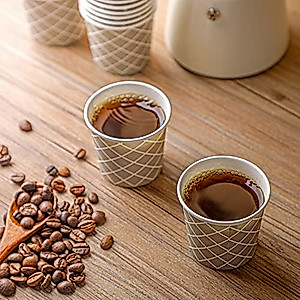 100 Count 3 oz Disposable Coffee Cups Disposable Espresso Cups Small Paper Cups 3 oz Cups for Coffee Tea Cocoa Juice Mini Disposable Paper Cups for Cafes Offices and Home