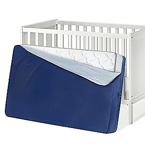 Crib Mattress Bag Waterproof Heavy Duty Crib Mattress Bag for Moving and Storage with Strong Zipper Reusable Crib Mattress Cover for Storage House Moving, Navy