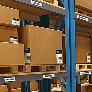 Pack of 50 - C Channel Magnetic Label Holders with Paper Inserts and Clear Plastic Protectors, Metal Surface Sign and Ticket Holder, Length of Label Area, 3" X Height of Label Area, 7/8"