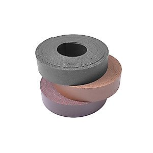 Wento 3/4''x72'' Double Sided Faux Leather Strips Double Color Leather Straps Vegan Leather Faux Leather Fabric Strips 3 Color Mixed