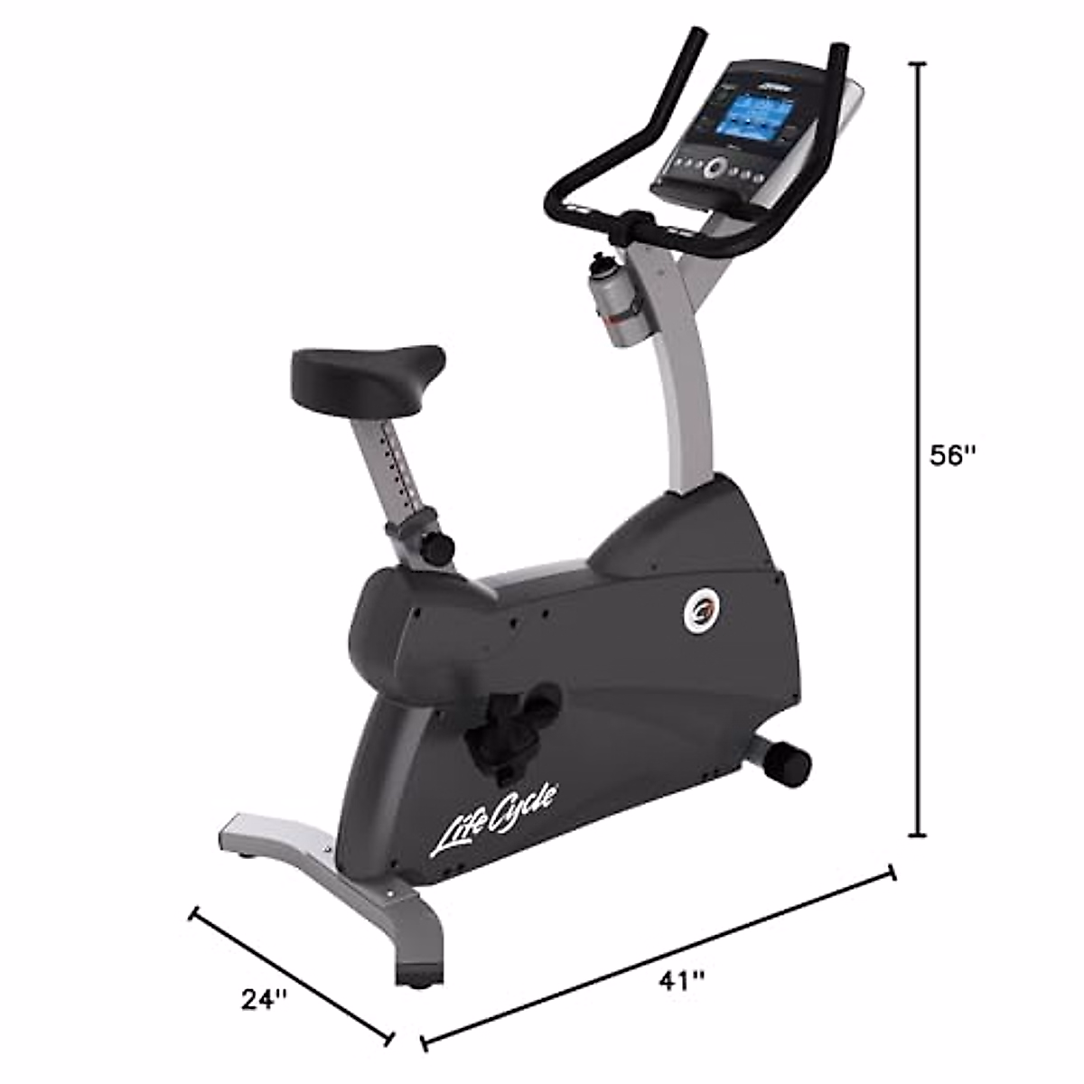 Life Fitness C1 Upright Indoor Cycling Exercise Bike with Go Console