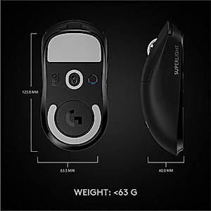 Logitech G PRO X Superlight Wireless Gaming Mouse - Black