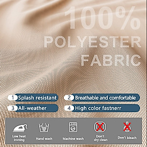 Snubbull 3 Pack Outdoor Patio Seat Cushions Replacement Covers Fit for 4 Pieces 4-Seater Wicker Rattan Patio Conversation Set Loveseat Chair Couch Furniture,36x18x2,18x18x2,Burgundy-Cover Only