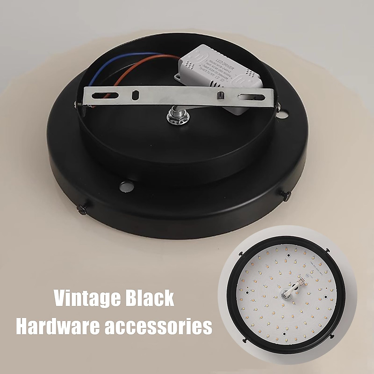 Topjia Vintage Cream Ceiling Light with Glass Lampshade, 3-Light E27 Semi Flush Mount Ceiling Lamp,Hanging Chandelier for Farmhouse Kitchen Hallway Entryway(35x18cm(13.8x7in), Milky White)