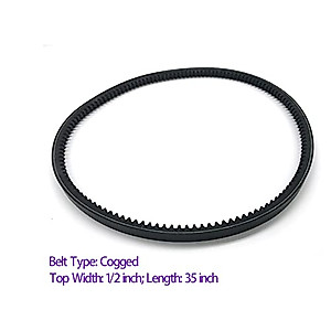 Yiekea 954-04050 Auger Drive Belt 1/2" x 35" for MTD Troy-Bilt Yard-Man Huskee Yard Machines Bolens Snow Blower Replaces 954-04050A, 754-04050 (Set of 2)