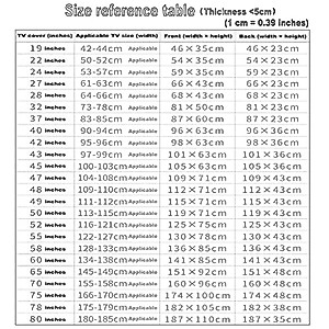 LILIKY Universal 28''-80'' TV Dust Cover, TV/Computer Screen Protection Cover, Premium Quality Wrinkle Free Polycotton Indoor Cover Cloth (Color : C, Size : 22in(54 * 35 * 5cm))