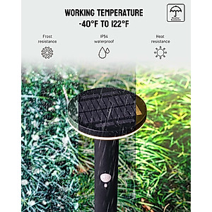 Yoolax Solar Pathway Lights Outdoor Motion Sensor Landscape Lights 2 Pack Waterproof Dusk to Dawn Path Lights for Garden, Patio, Yard, Driveway (Black)