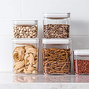 ClickClack Cube Storage Containers, Capacity: 1-1/2-qt, 3-qt and 4-1/2-qt, White, Set of 3