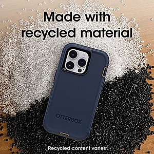 OtterBox iPhone 14 Pro (ONLY) Defender Series Case - BLUE SUEDE SHOES (Blue), rugged & durable, with port protection, includes holster clip kickstand