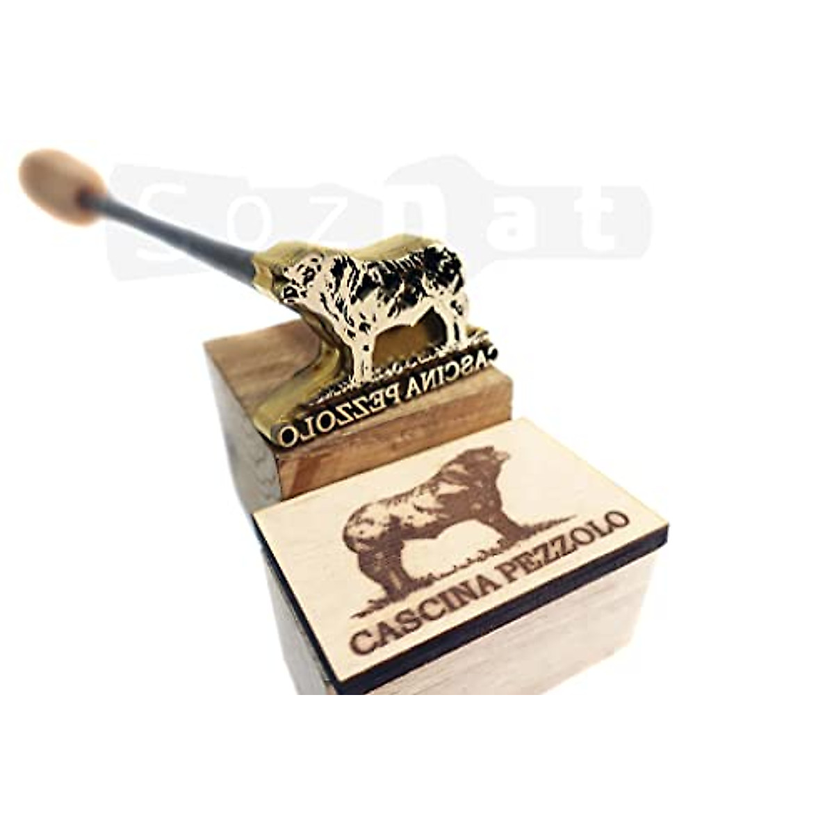 SozDat Custom Cake Branding Iron | Meat Branding Iron for Grilling | Meat Brander Personalized | Steak Branding Irons Personalized | Food Branding Iron | BBQ Branding Iron