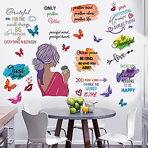 Inspirational Wall Decals Stickers Quotes Peel and Stick Vinyl Wall Decals Multicolor Paint Splatter Wall Decals Splatter Splotches Wall Sticker or Walls Motivational Saying Positive Wall Stickers