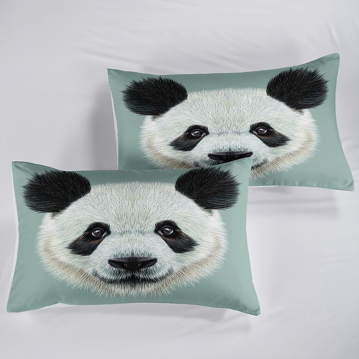 CVHOUSE Panda Duvet Cover Set Twin,Panda Bedding Set for Boys Girls,Animal Comforter Cover,Cute Cartoon Pandas Quilt Cover Set,1 Quilt Cover 2 Pillowcases 3 Piece