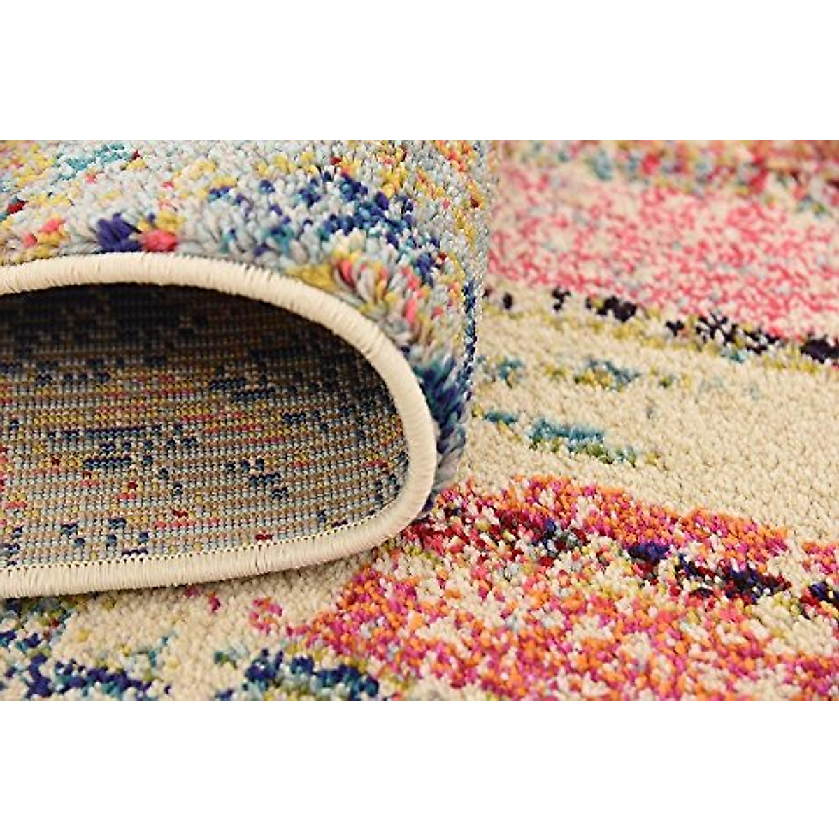 Unique Loom Sedona Collection Distressed, Southwestern, Vintage, Modern, Over-Dyed, Abstract Area Rug (5' 0 x 8' 0 Rectangular, Multi/Beige)