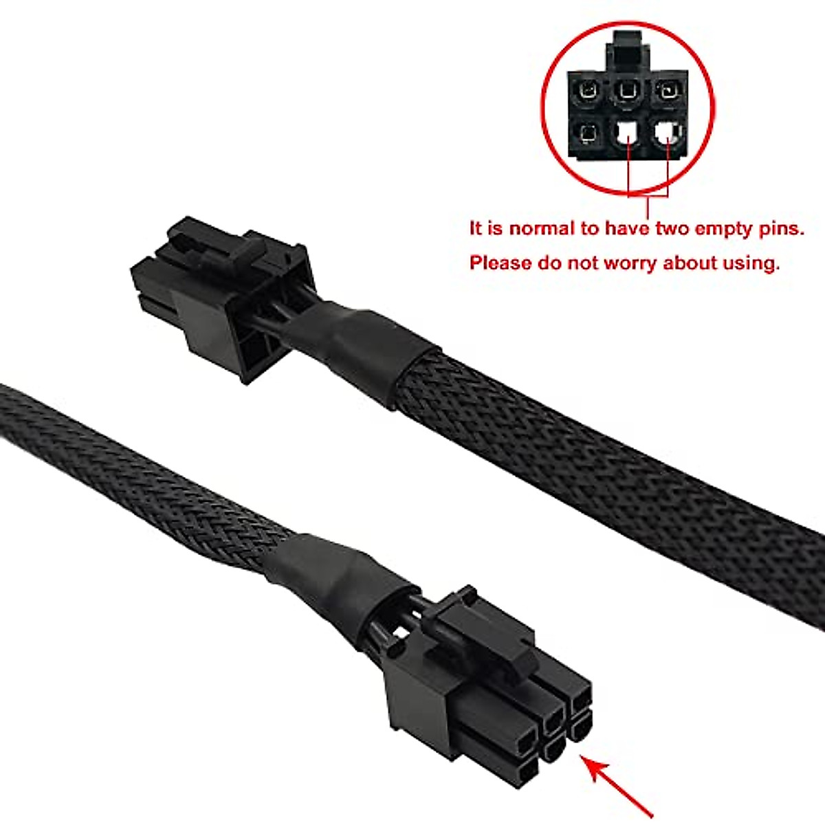 COMeap Molex Power Cable for Corsair PSUs, 6 Pin to 3X 4 Pin Molex Female Hard Drive Power Adapter Splitter Sleeved for BTC Mining Riser Card 20-in(50cm)