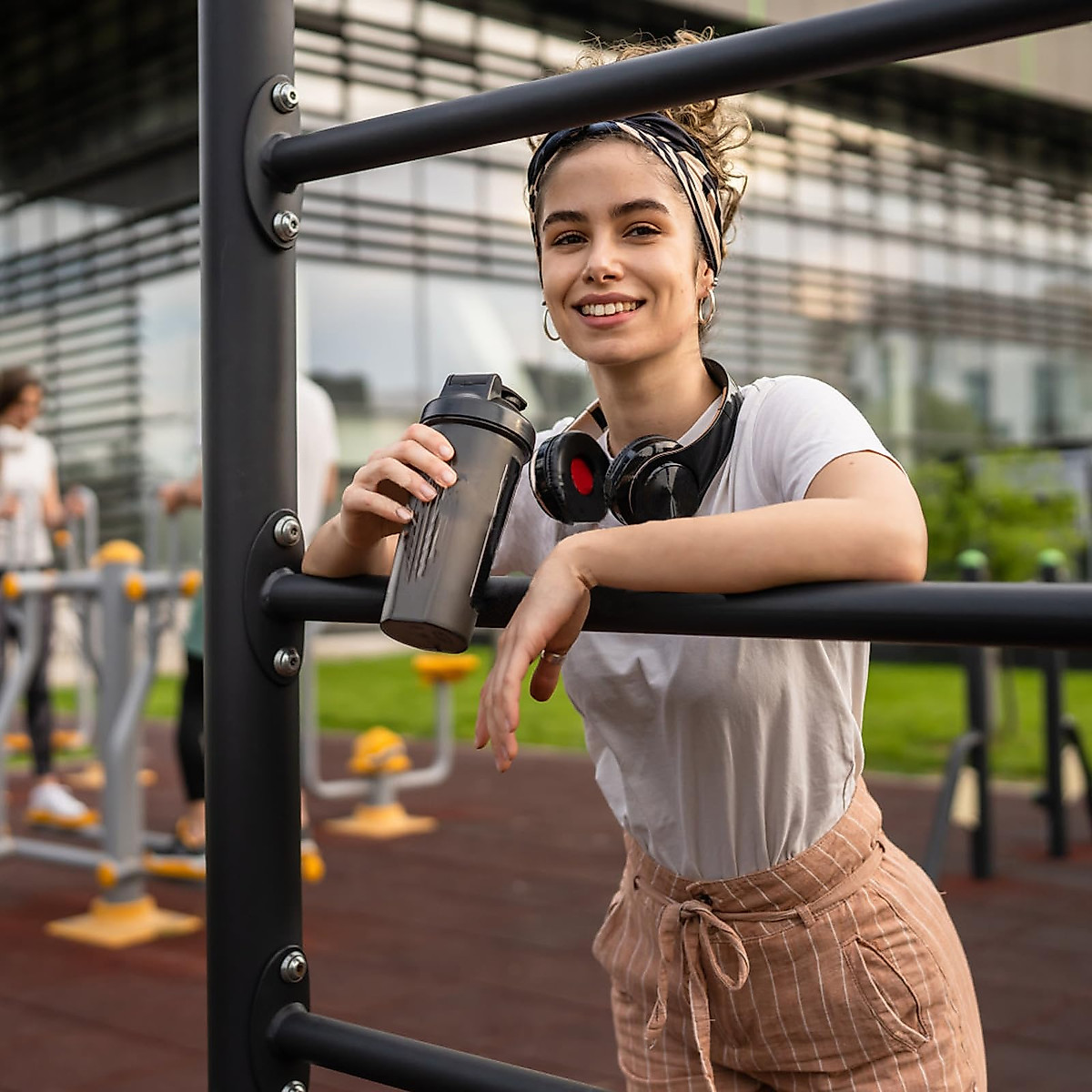 Ysglory 3 Packs Protein Powder Storage Container 4 Stackable Formula Dispenser Portable Protein Powder Travel Container Milk Powder Container to Go for Workout, Fitness, Travel (Pink,White,Blue)