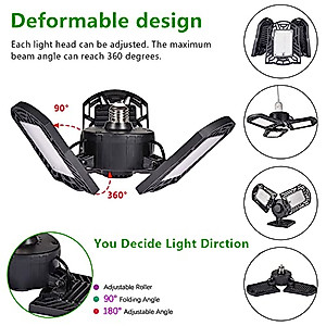 MAVARO Bright Led Garage Light, Garage Lights Ceiling Led, Three Glow Light for Garage, Workshop 8 Pack