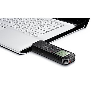 Sony Voice Recorder ICD-PX Series with Built-in Mic and USB, microSD Card Slot Up to 32 GB to Expand Memory, Adjustable Microphone Range, Includes A NeeGo Lavalier Lapel Mic