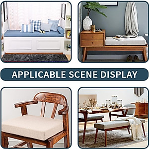 XMAYODS Bench Cushion - Outdoor Patio Porch Swing Cushions, 48/40/50 inch x 12/14/16/18 inch Indoor Bay Window Seat Furniture Cushion, Non-Slip with Zipper (Color : #3, Size : 120x30cm/47x12in)