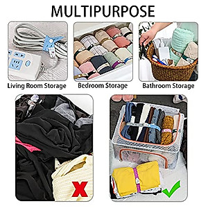 Clothing Storage Strap with Adjustable Button Elastic, Lazy Folding Clothes Storage, Organization Straps for Wardrobe, Travel, Camping (8)