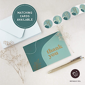 Rileys Thank You Stickers Roll | 500-Count, Gold Foil - Envelope Seals for Small Business, Bubble Mailers, Baby Shower, Wedding, Gift Cards, Graduation (Sage Green)