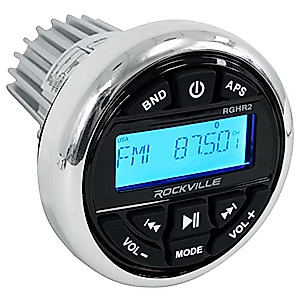 (6) Rockville RSM65W 6.5" Slim Marine Boat Speakers+6-Ch Amp+Bluetooth Receiver