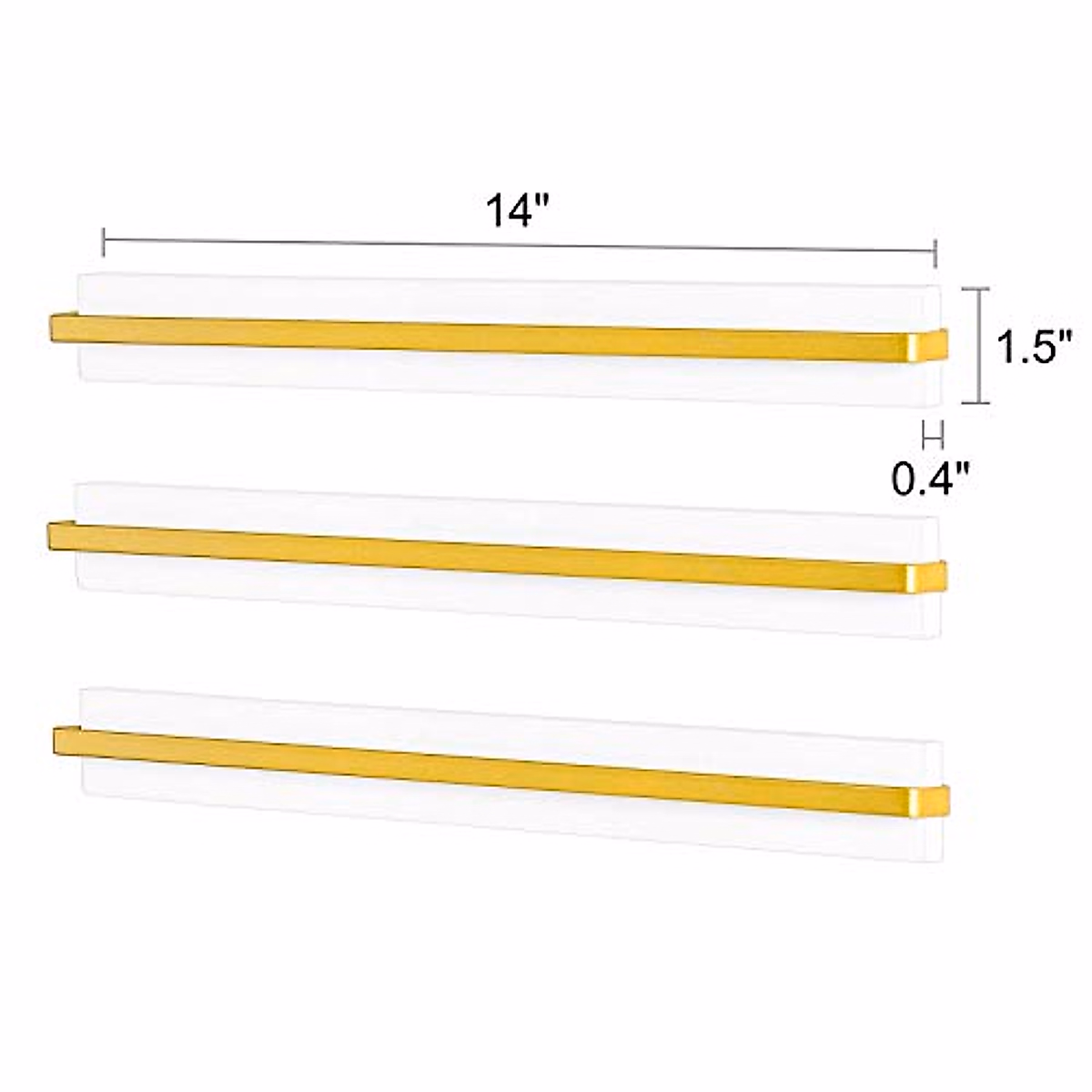 Mkono Wall Mounted Sunglasses Storage Organizer Wood Modern Simple Eyeglasses Display Holder Eyewear Glasses Jewelry Headband Hanging Rack for Entryway Living Room Bedroom, 3 Pack, White