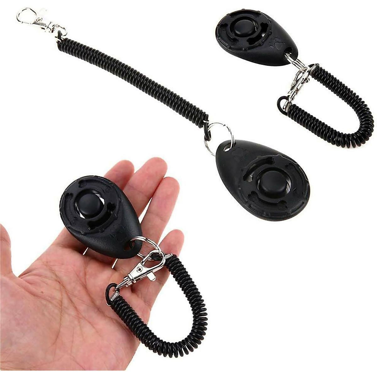 Black Clicker Easy to Use with Button Dog Training Accessories Agility Equipment,Training and Behavior Aids,Dogs