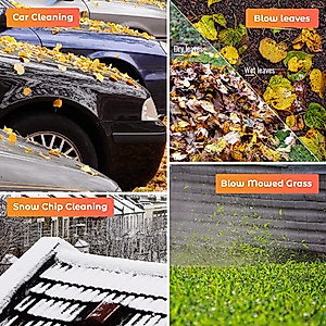 Leaf Blower, 340 CMF 170 MPH Leaf Blower Cordless with 4.0Ah Battery & Charger 21V, Electric Blowers Battery Operated Leaf Blower for Lawn Care, Debris, Yard, Work Around The House