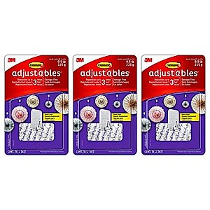 Command Hooks Bundle ~ 42 Pcs Bulk Command Adjustables Repositionable Clips with Reusable Strips, Holds .5 lbs