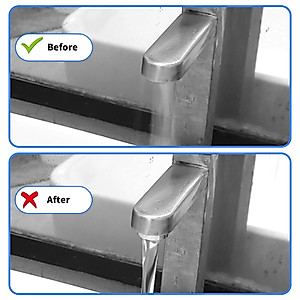 Stainless Steel Kitchen Faucet Aerator, 4 PCS Faucet Aerator, Bathroom Faucets Aerators Replacement Parts with 4 PCS Gasket, High Flow Faucets Aerators Sink Aerator for Kitchen Bathroom