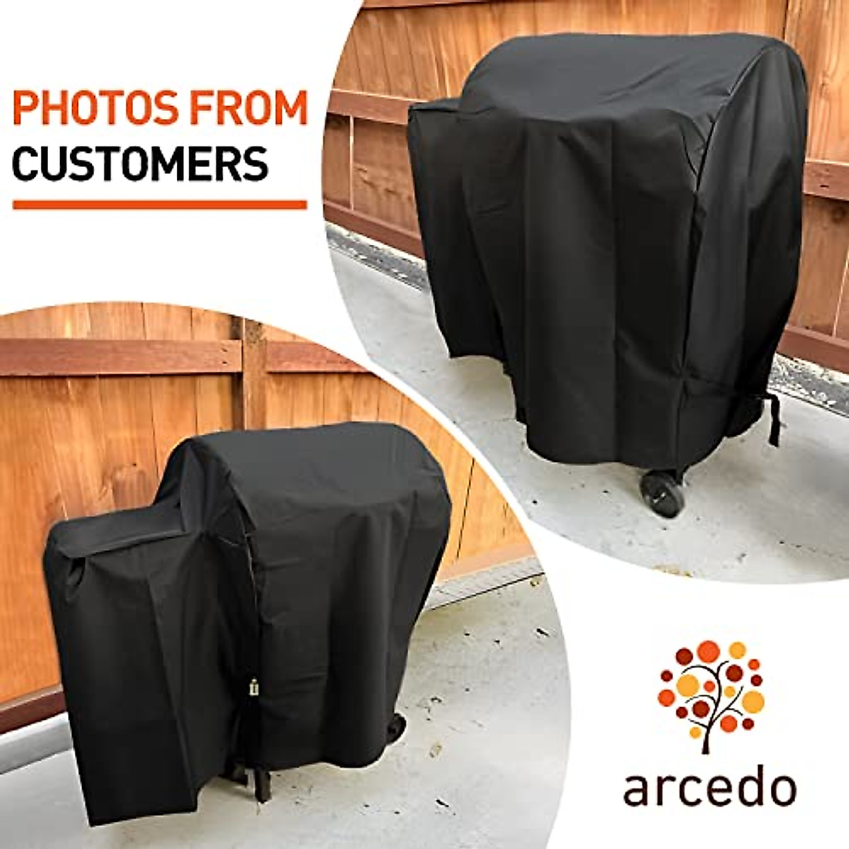 Arcedo Grill Cover Compatible for Pit Boss Lexington, 700FB, Z Grill 550B, Heavy Duty Waterproof Wood Pellet Grill Cover, All Weather Protection Outdoor BBQ Cover