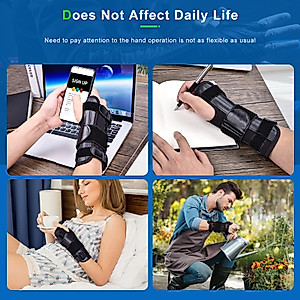 Aastin Wrist Brace for Carpal Tunnel, Wrist Splint for Tendonitis and Arthritis Pain Relief, Adjustable Wrist Support with Aluminum Bar for Men and Women Fits for Right and Left Hand (S)