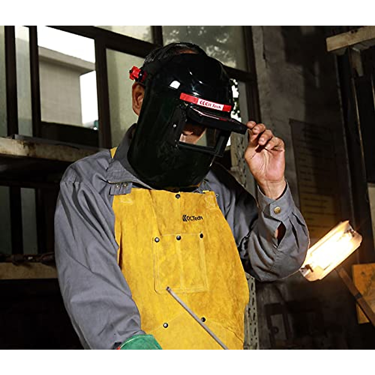 Welding Helmet, Auto Darkening Welding Face Shield, Solar Powered Welder Protective Gear for Arc Tig Mig CT TIG KR, 10 Protective Sheet Inlcuded